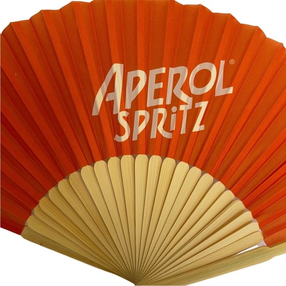 Accessories | Aperol Spritz Orange And Gold Fan | Poshmark